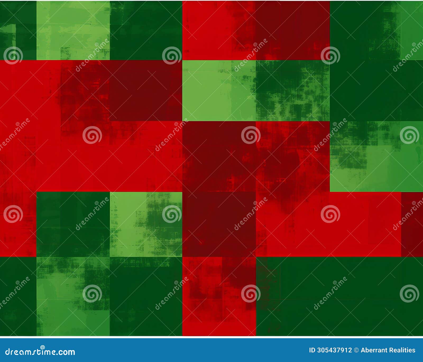 A Green and Red Square Pattern on a White Background Stock Illustration ...
