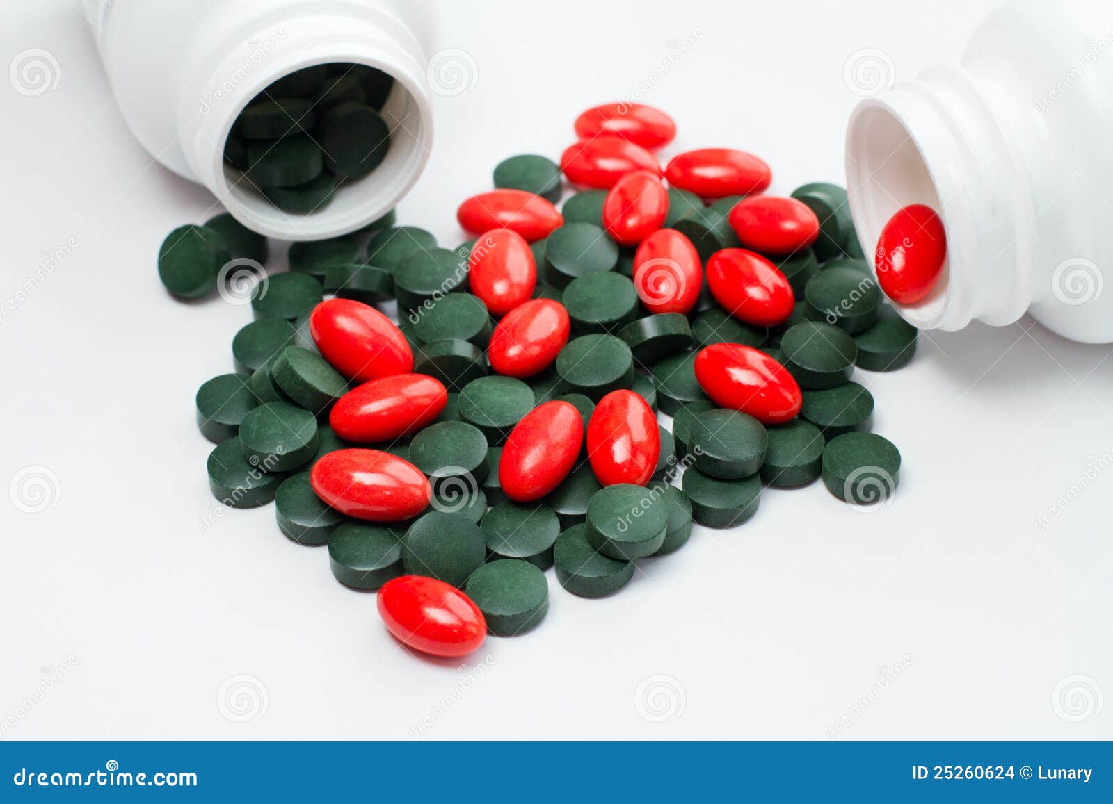 Green and red tablets stock photo. Image of clinical - 25260624