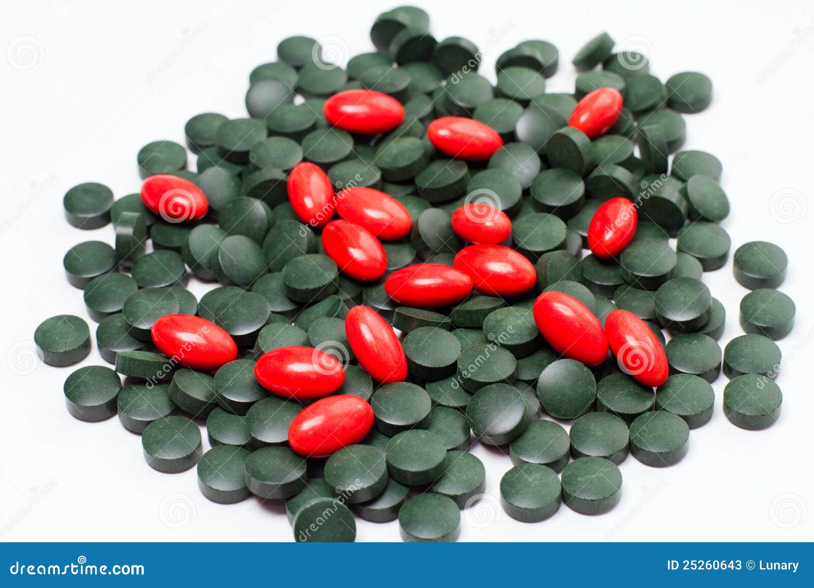Green and red tablets stock image. Image of therapy, herbal - 25260643