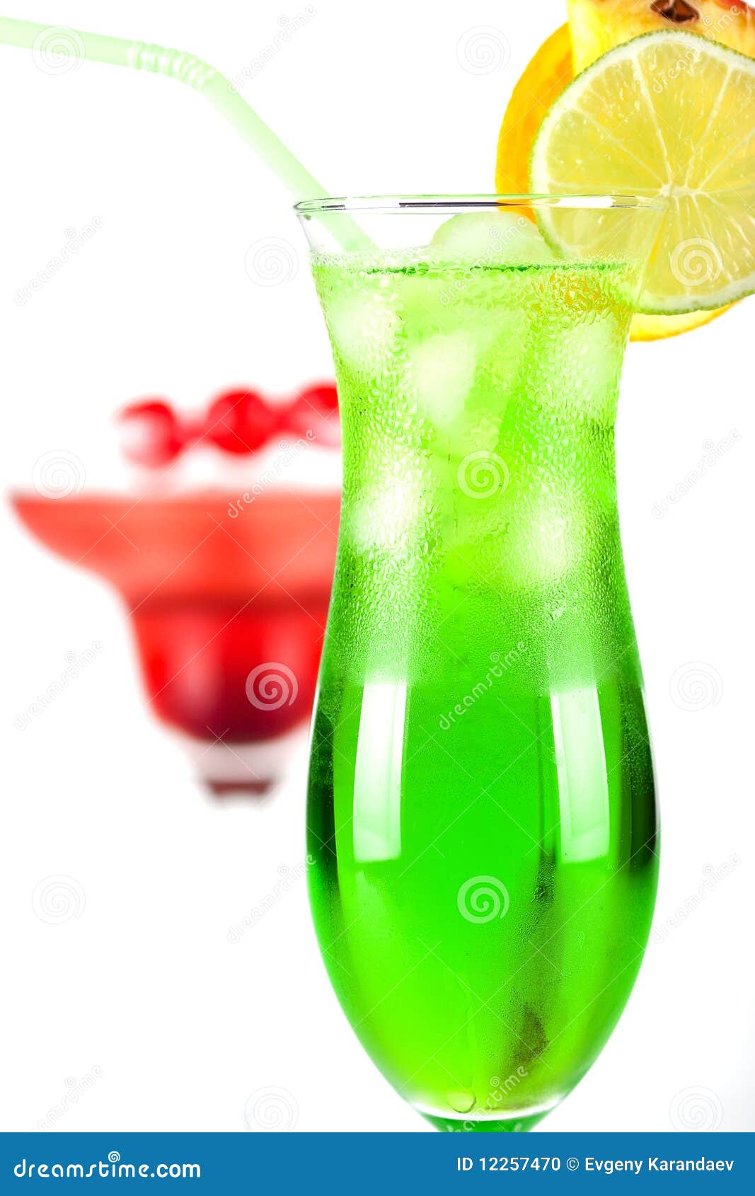 Green and Red Tropical Cocktails Stock Photo - Image of vermouth, drink ...