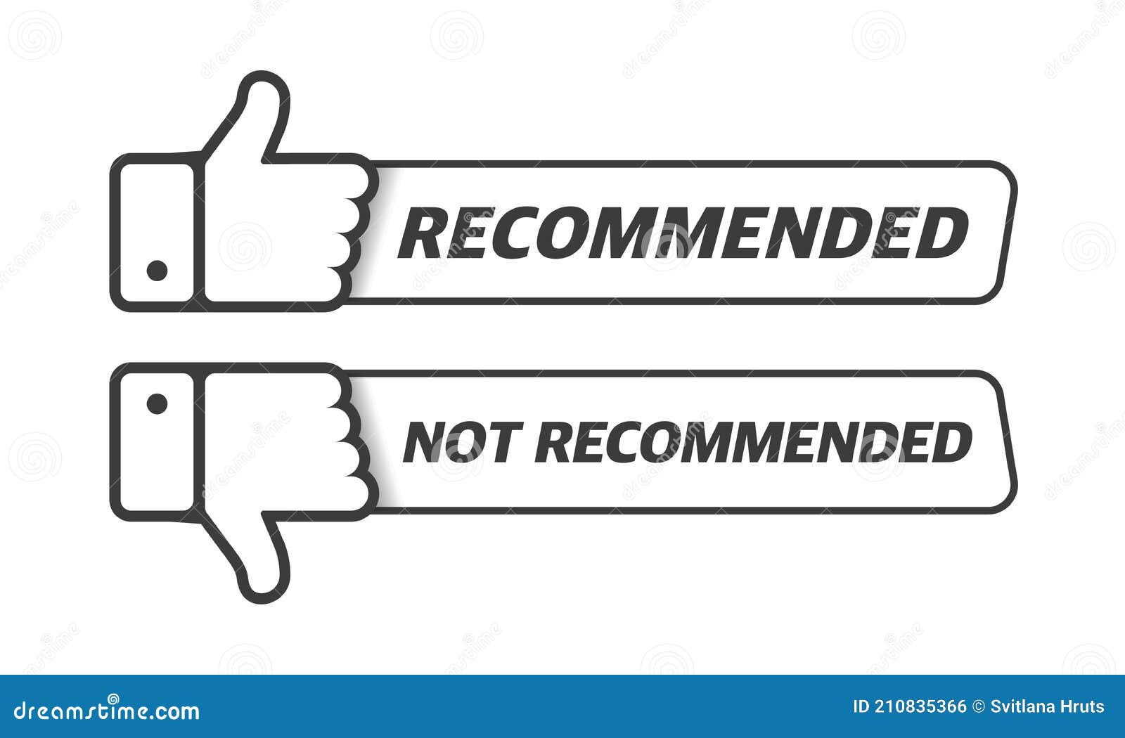 Green and Red Vector Illustration Banner RECOMMENDED and NOT ...