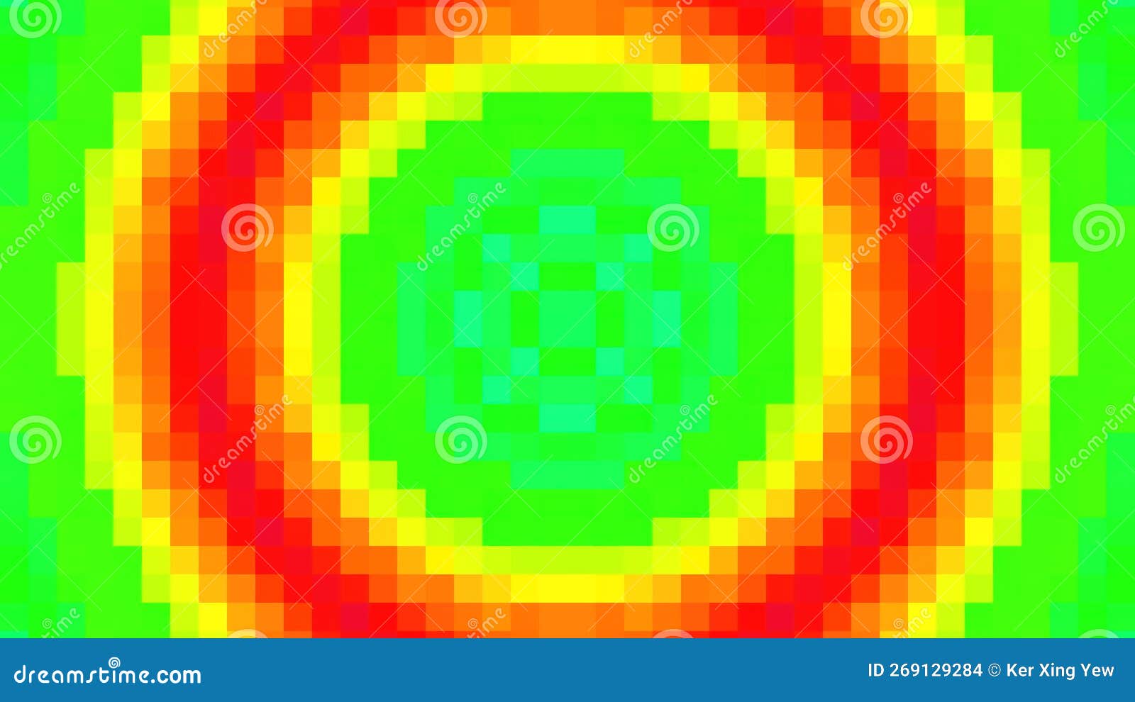 Green, Red, Yellow Circular Infinite Zoom Tunnel Background Stock ...