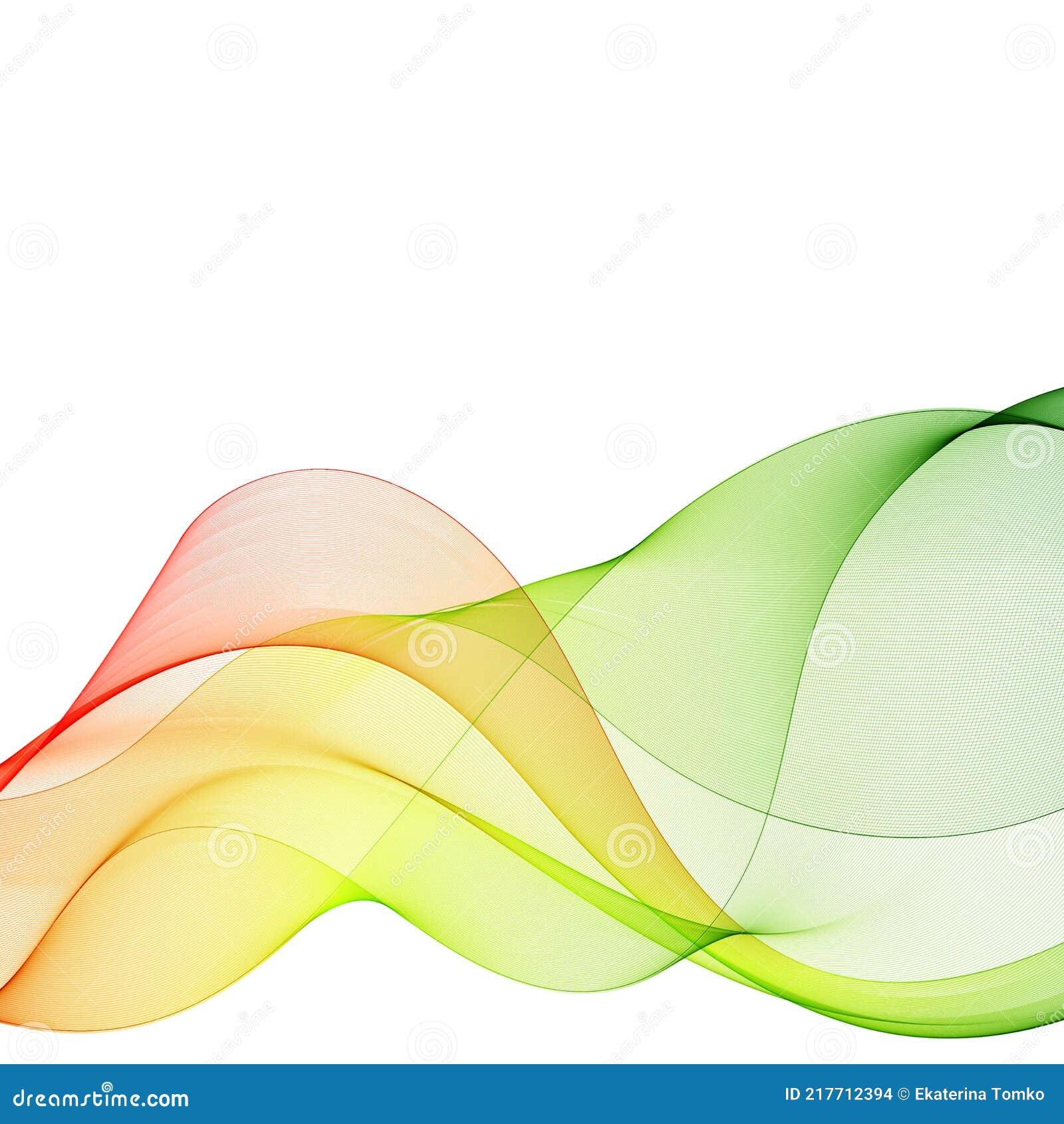 Green, Red and Yellow Color Lines. Abstract Wave. Vector Pattern. Eps ...
