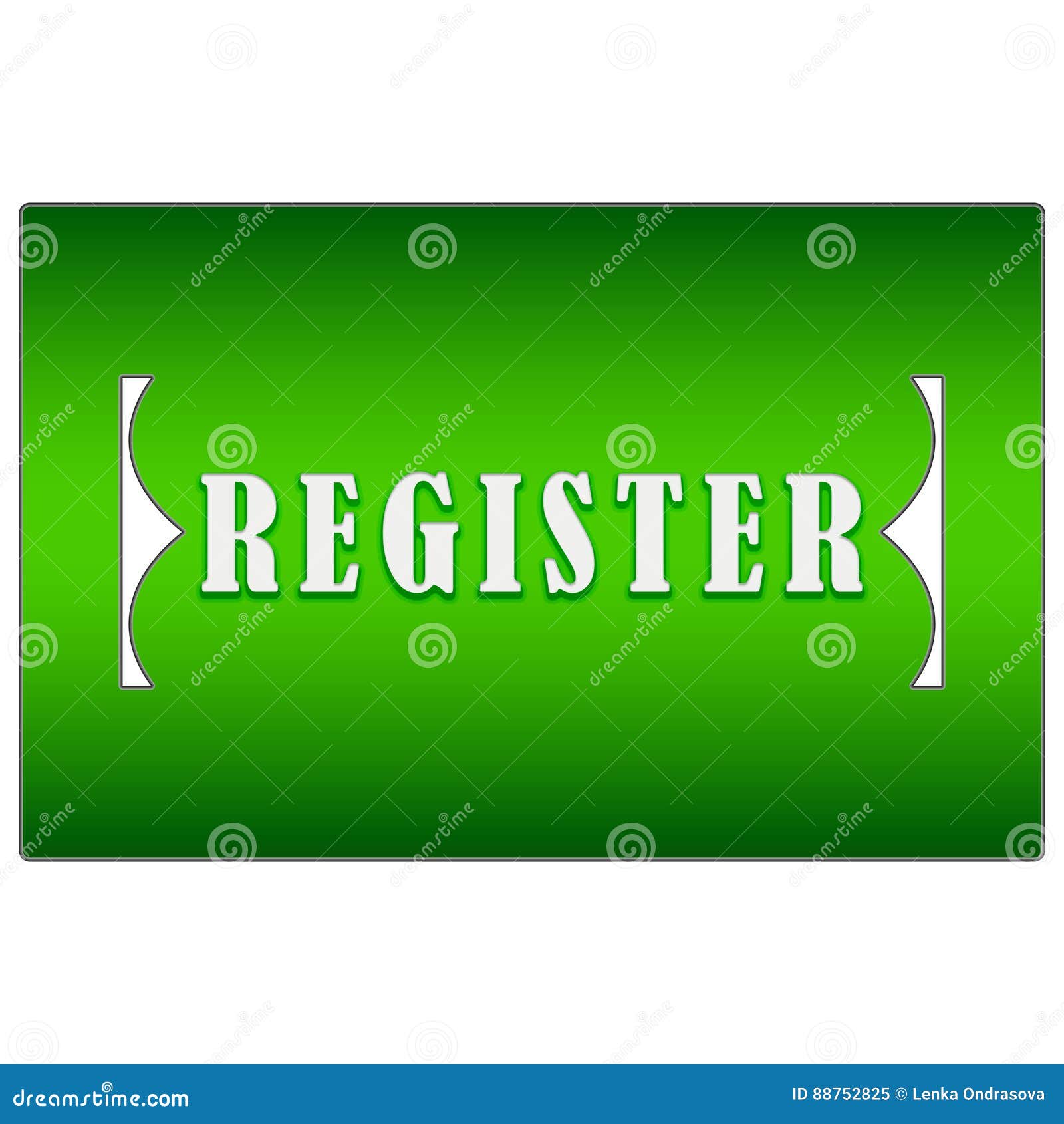 Green register button stock illustration. Illustration of button - 88752825