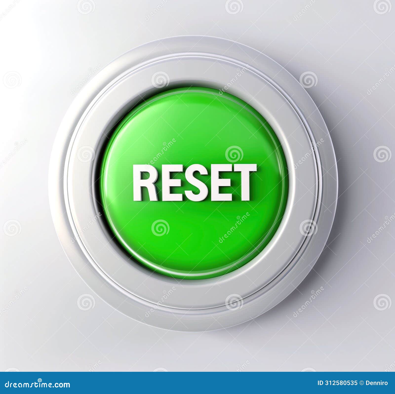 Green RESET Button on White Background Stock Illustration ...