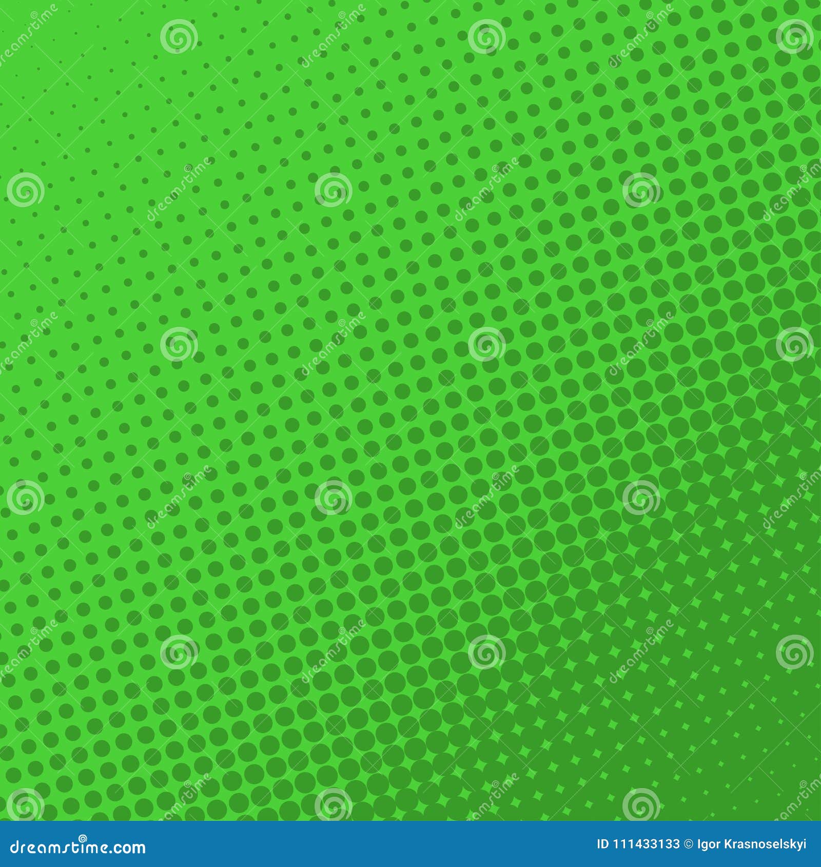Green Retro Comic Book Page Background. Halftone Effect Stock Vector ...