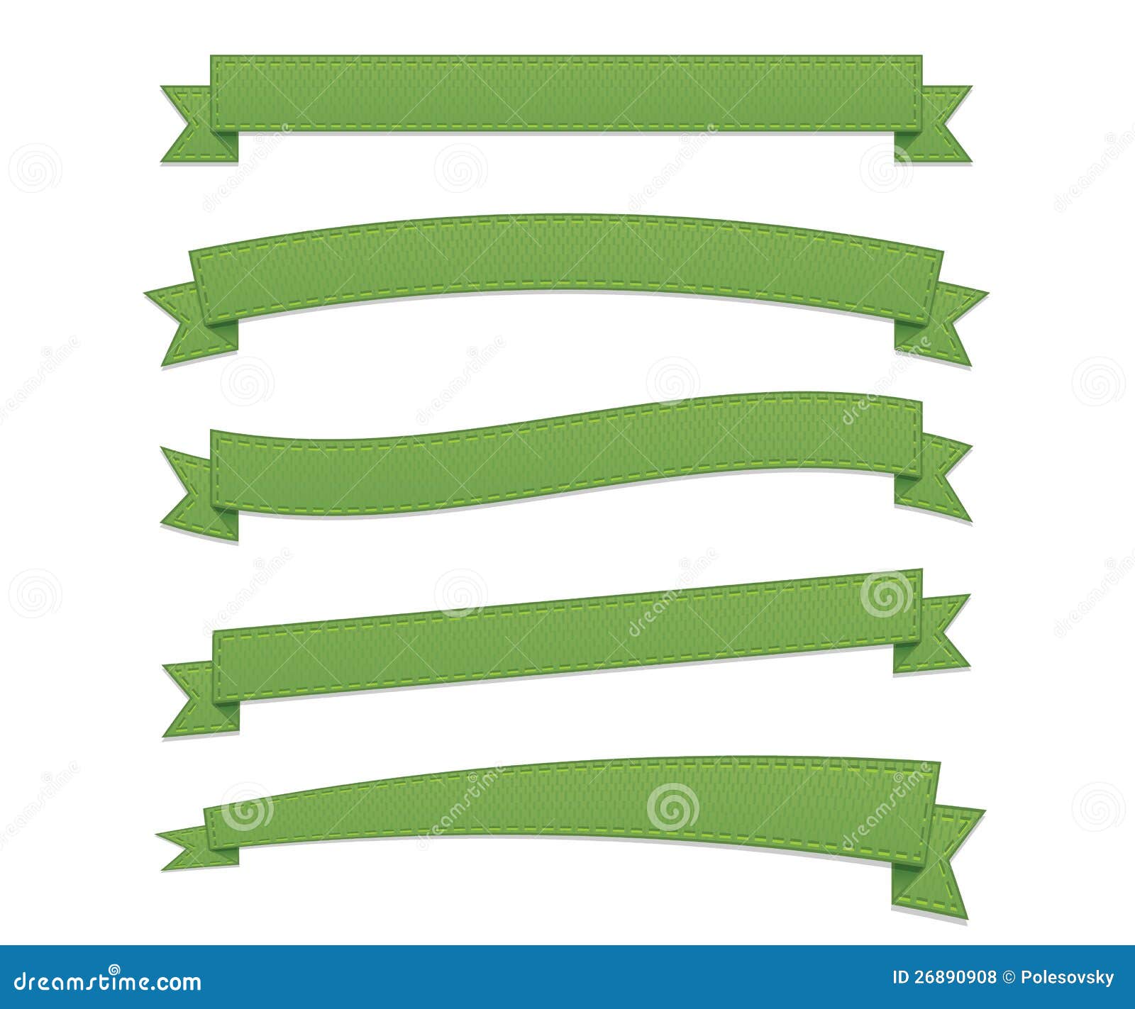 Green retro ribbons stock vector. Illustration of flag - 26890908