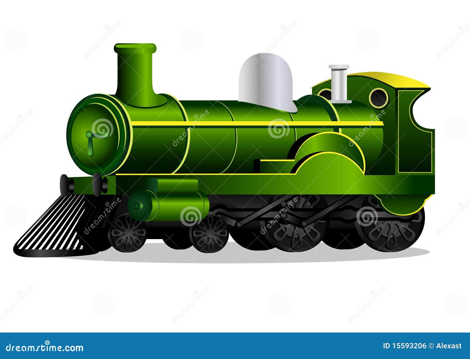 Green retro train stock vector. Illustration of technique - 15593206