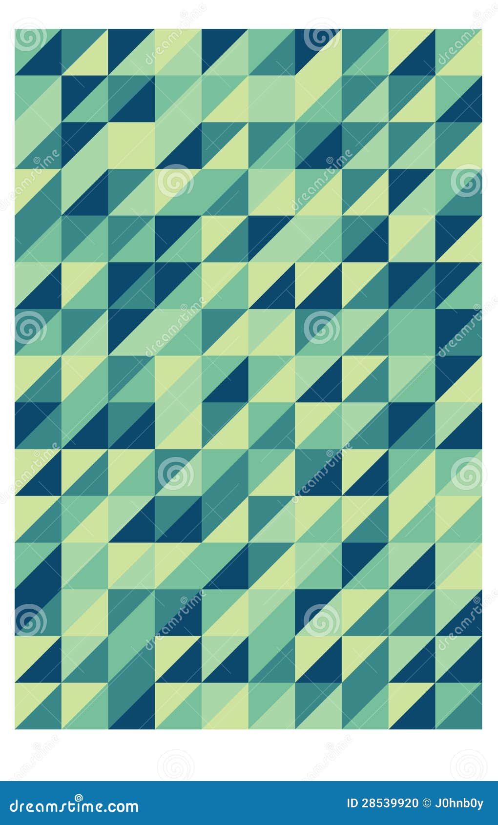 Green Retro Triangular Pattern Stock Illustration - Illustration of ...
