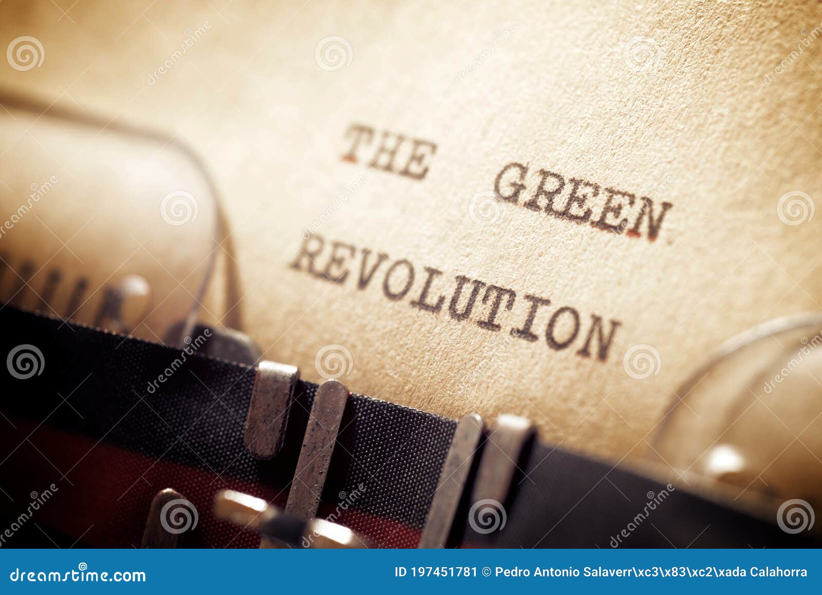 The Green Revolution Phrase Stock Image - Image of message, idea: 197451781