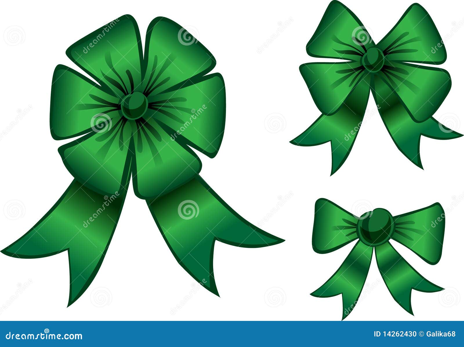 Green ribbon stock vector. Illustration of design, ribbon - 14262430