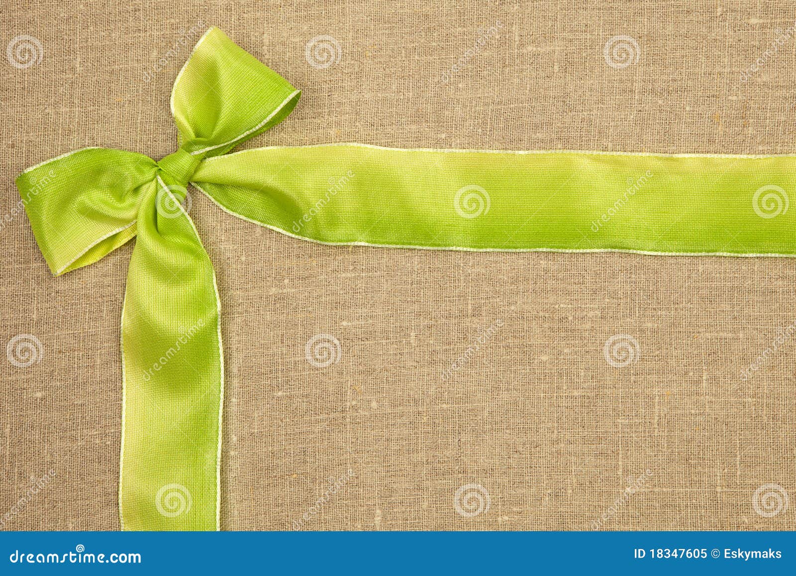 Green ribbon. stock image. Image of celebration, decorative - 18347605