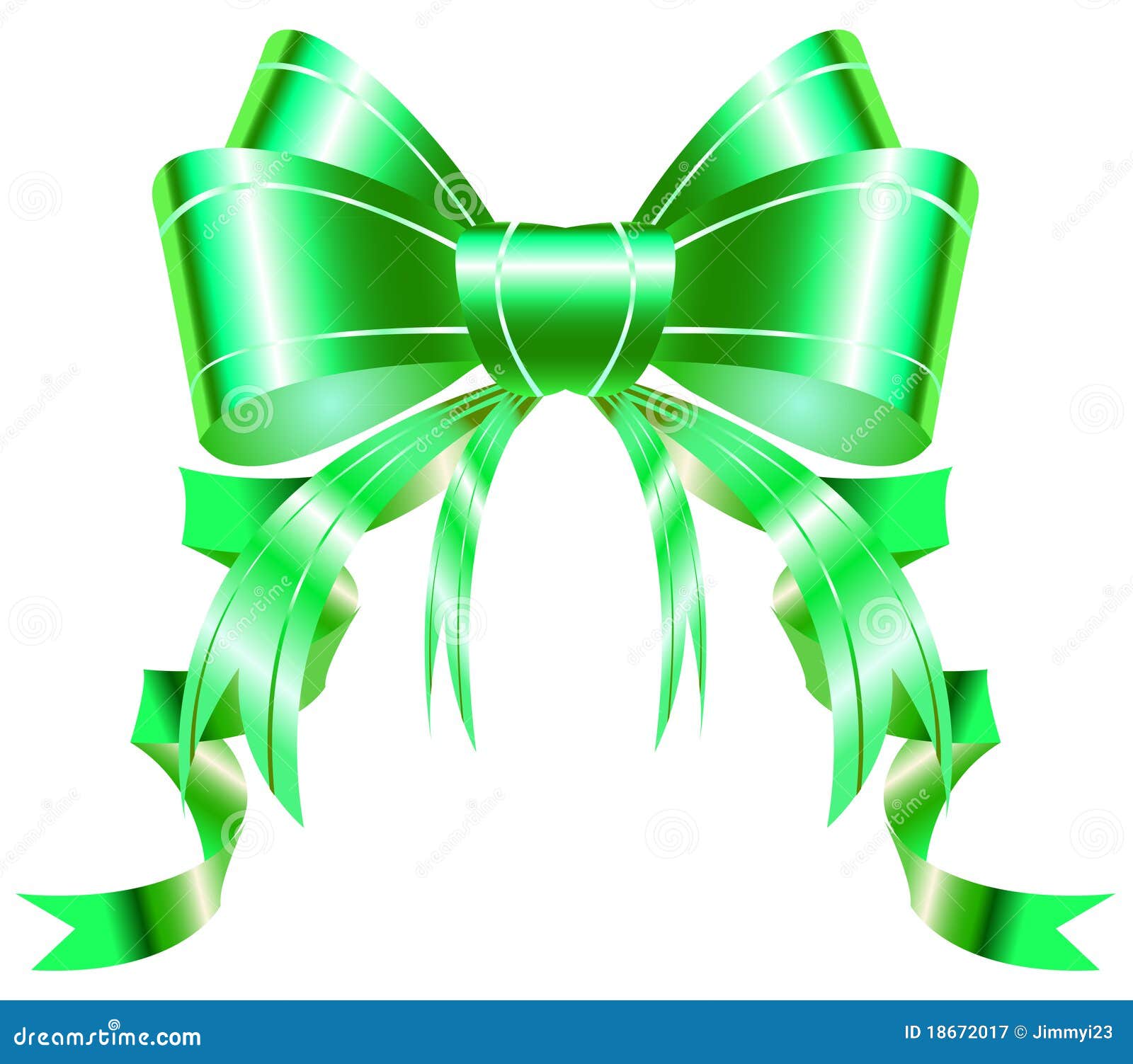 Green ribbon stock vector. Illustration of white, shawl - 18672017
