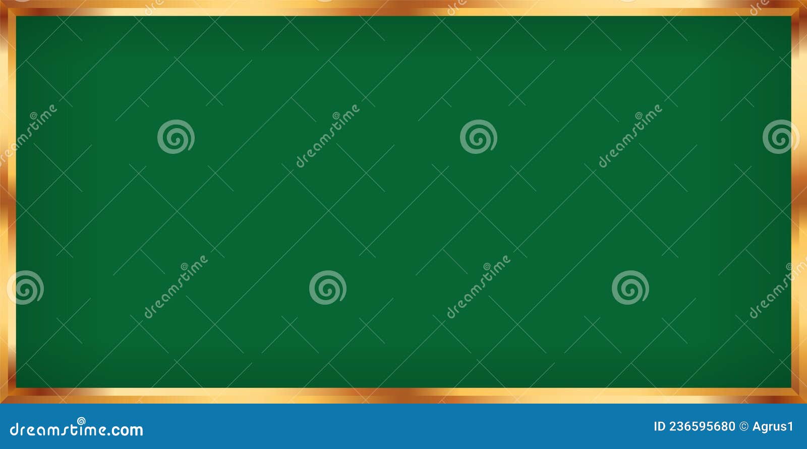 Green Ribbon Banner with Gold Frame Stock Vector - Illustration of flag ...
