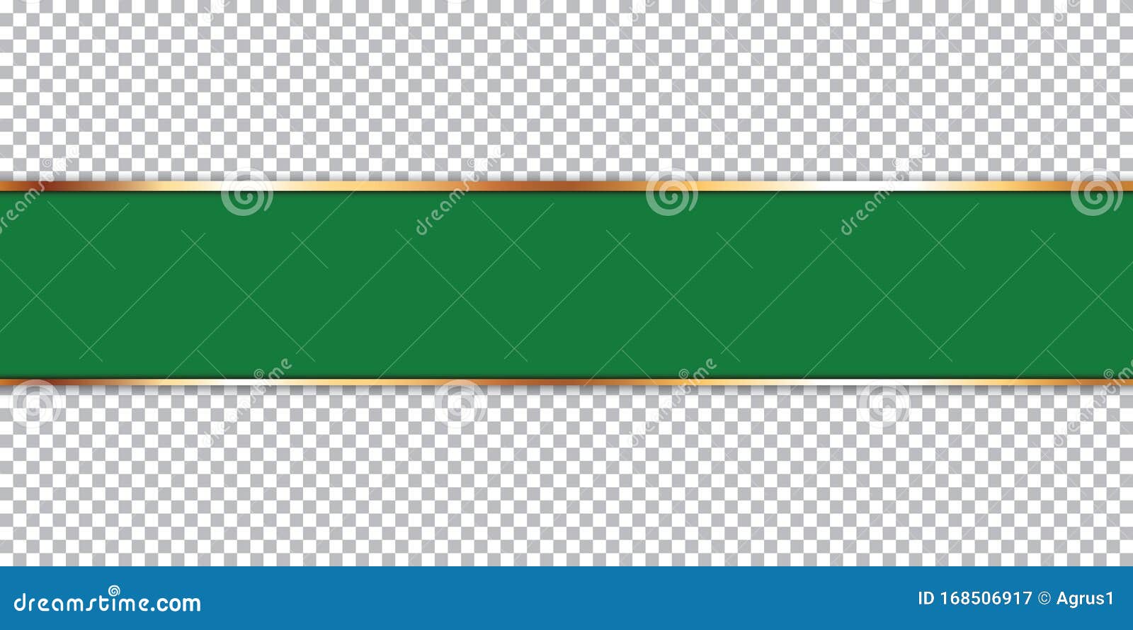 Green Ribbon Banner on Transparent Background Stock Vector ...