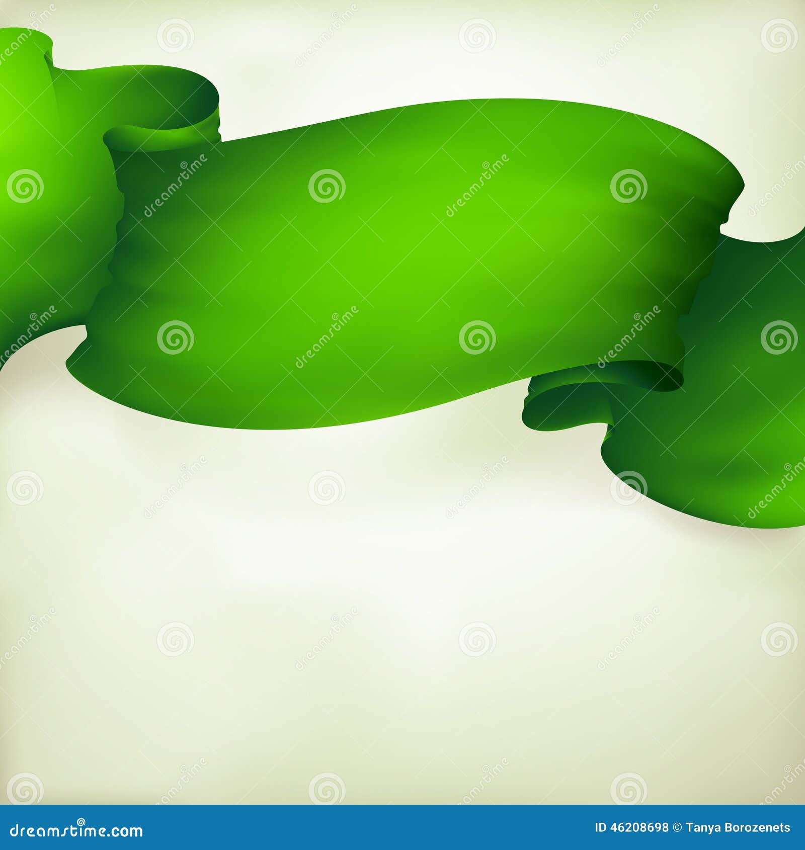 Green ribbon banner stock illustration. Illustration of poster - 46208698