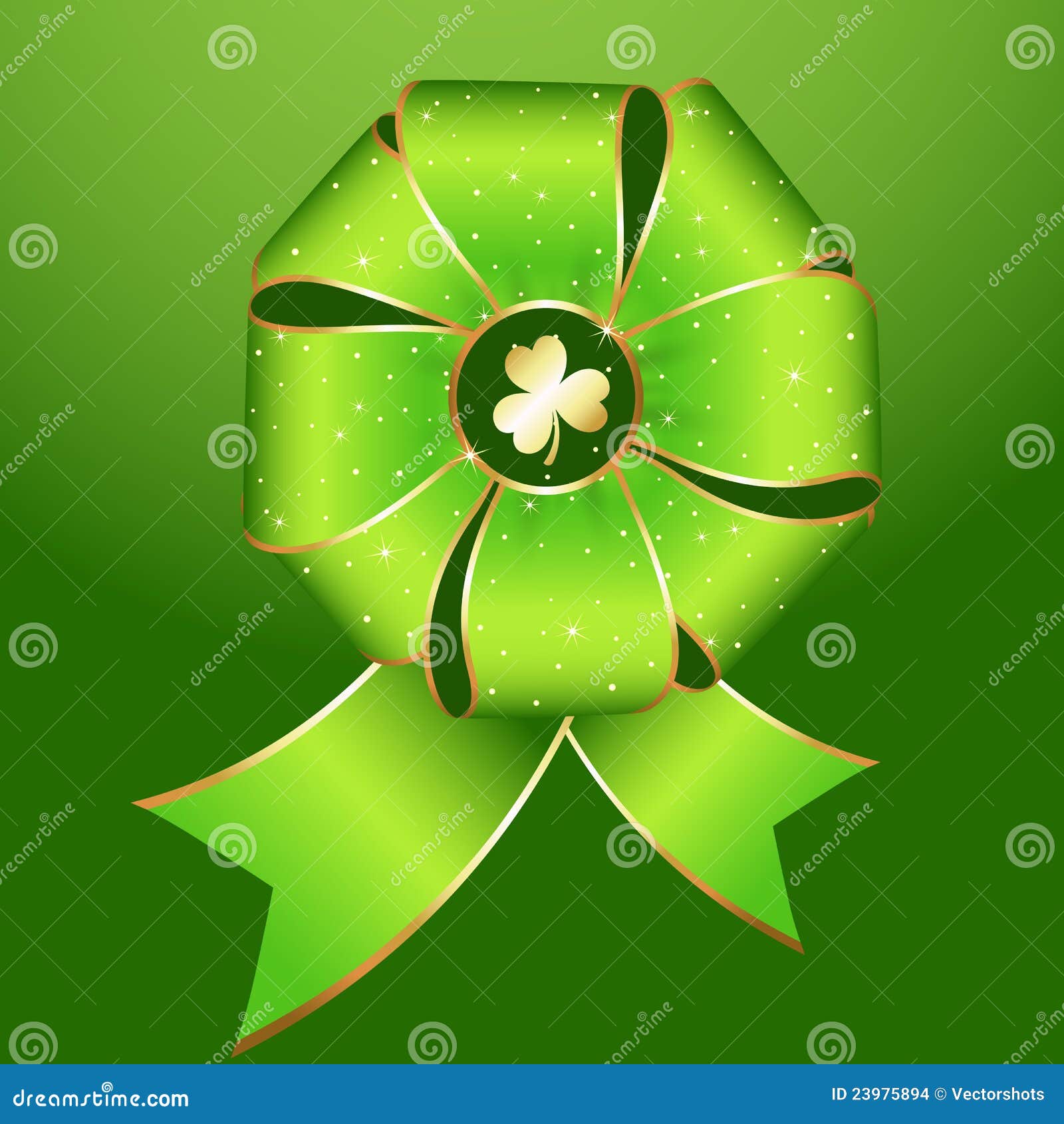 Green Ribbon Bow Set stock illustration. Illustration of antique - 23975894