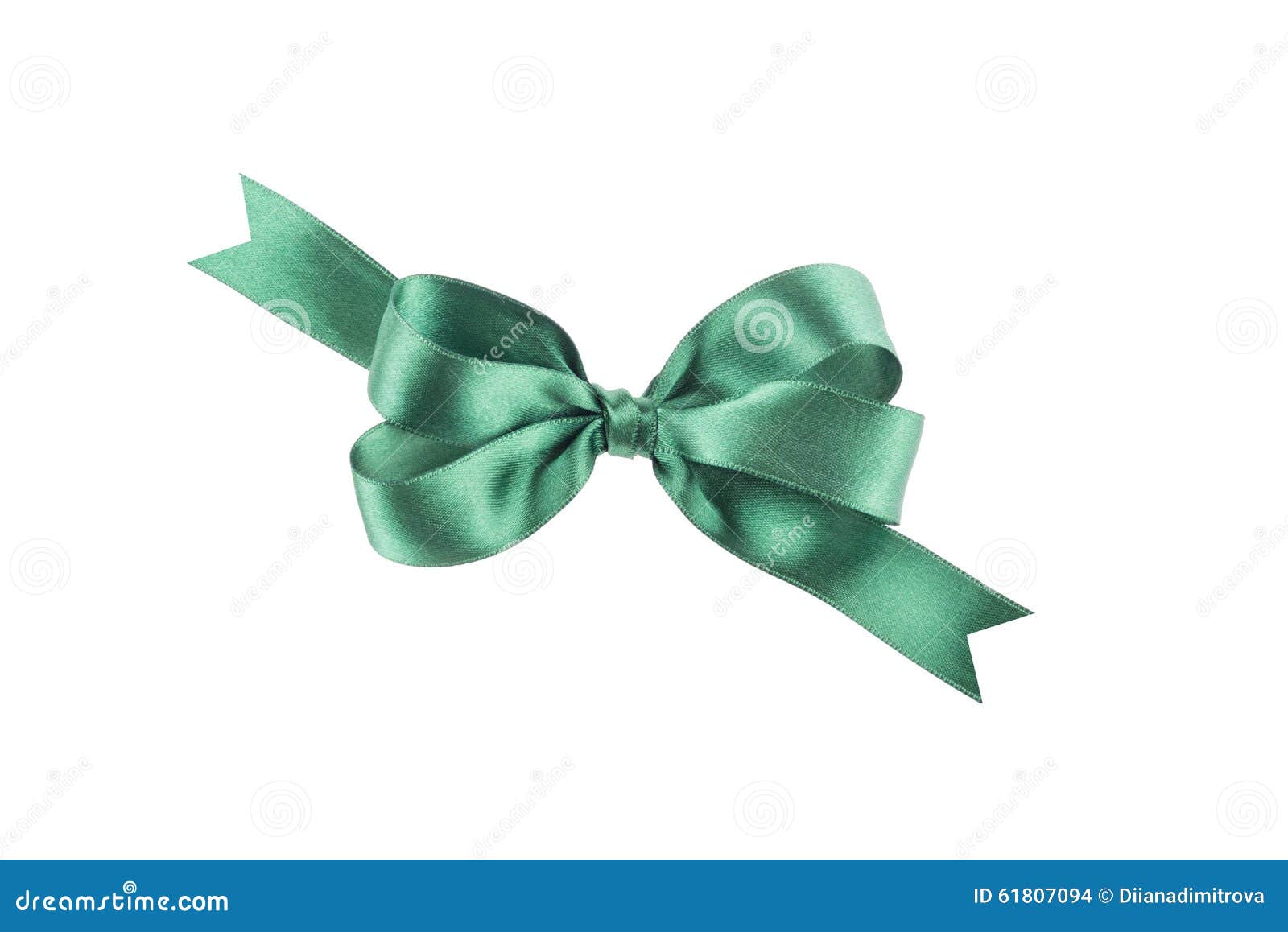 Green ribbon with a bow stock photo. Image of goodie - 61807094