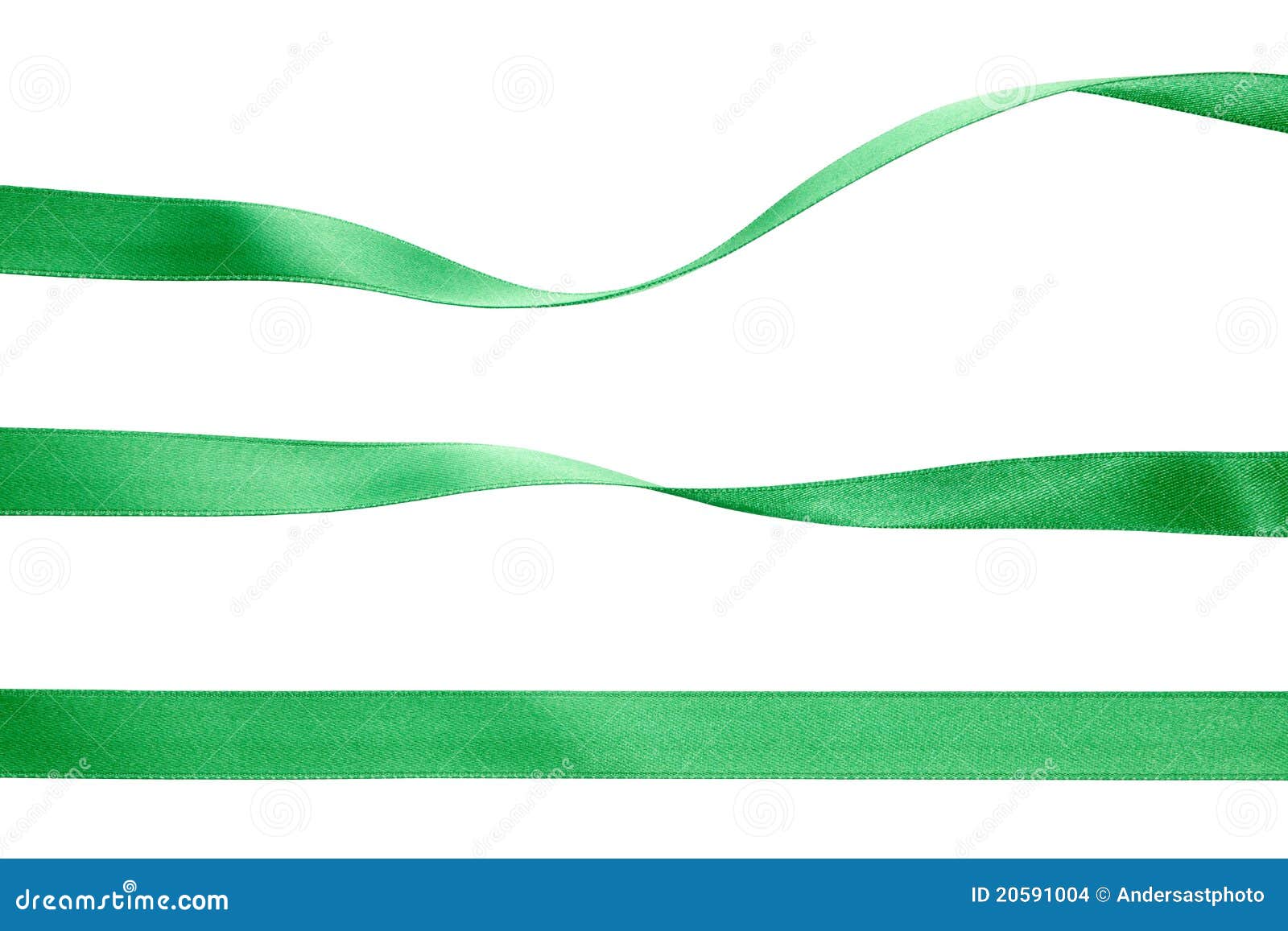 Green ribbon collection stock photo. Image of pattern - 20591004