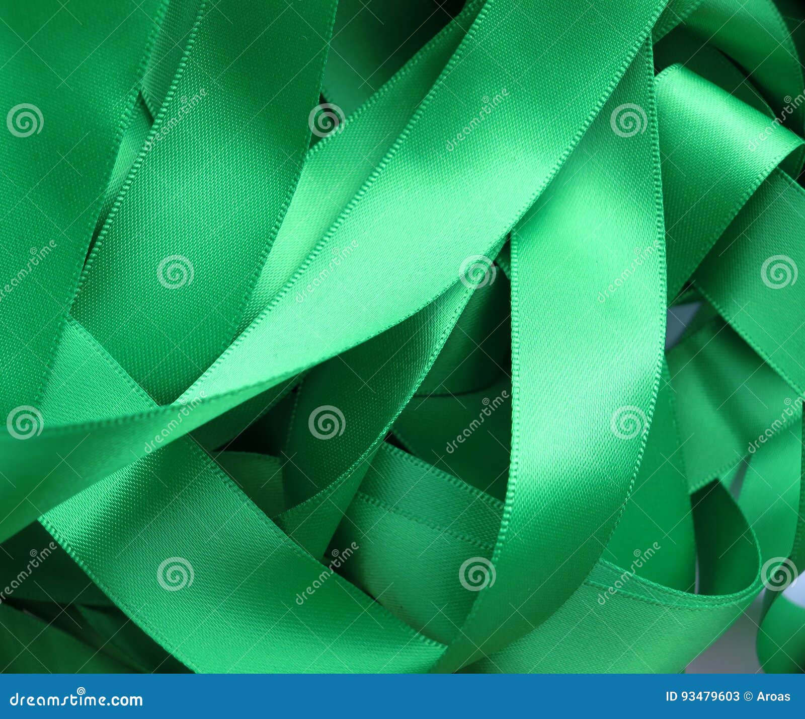 Green Ribbon, Design Element Stock Image - Image of decoration, gift ...