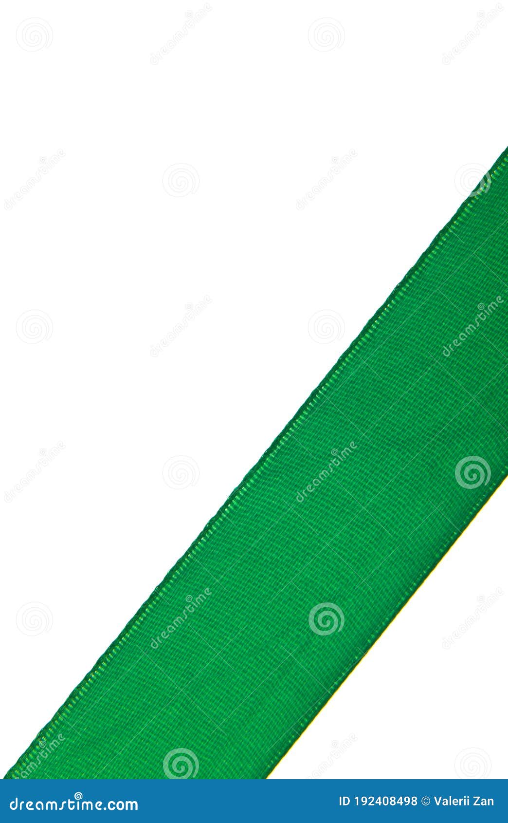 Green Ribbon Isolated on White Background Stock Photo - Image of white ...