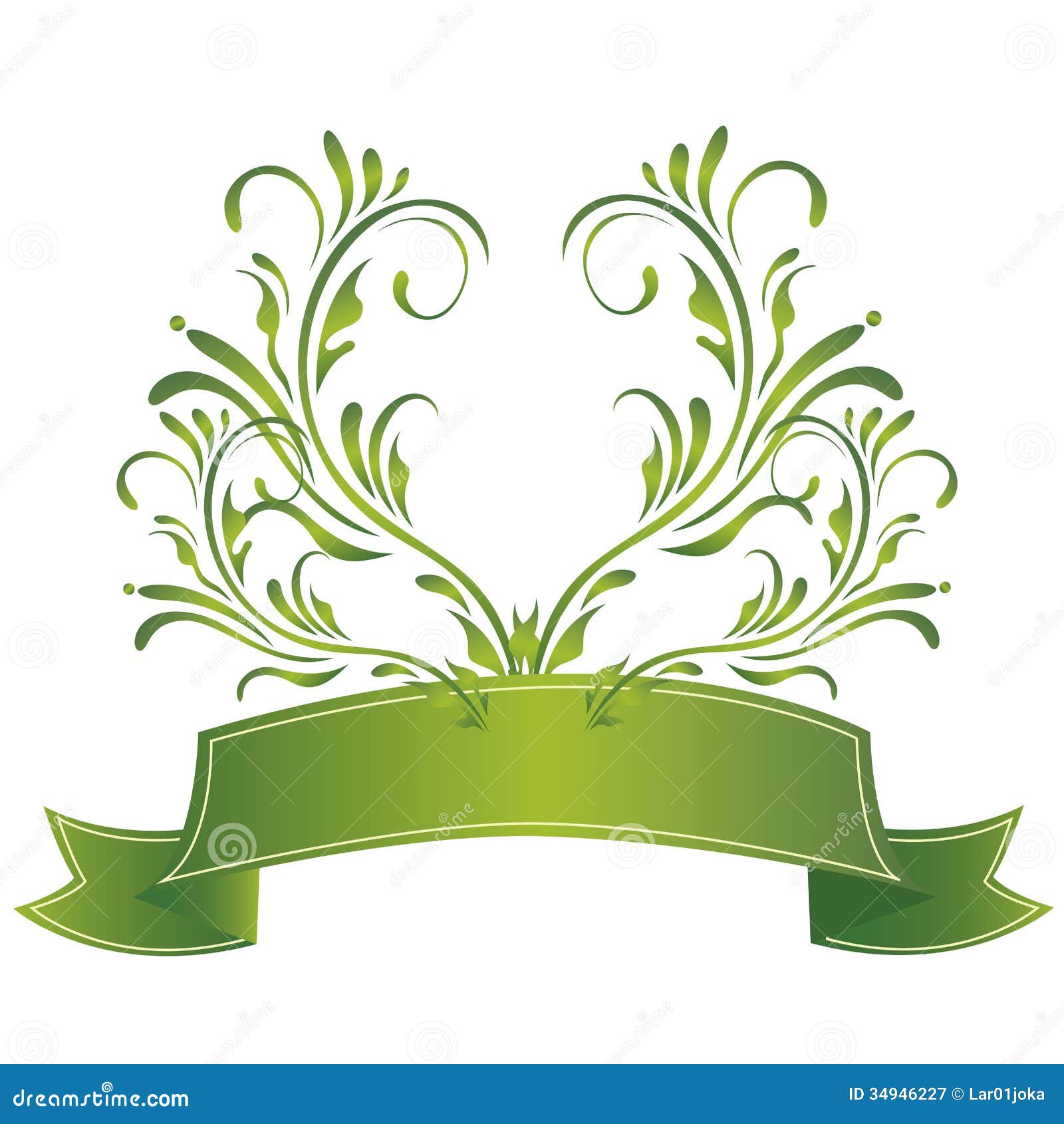 Green ribbon stock vector. Illustration of tree, nature - 34946227