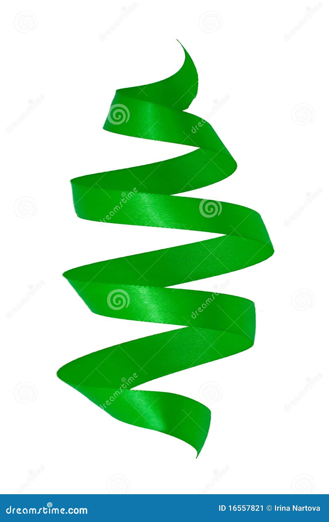 Green Ribbon in Shape of Tree Stock Image - Image of celebration ...