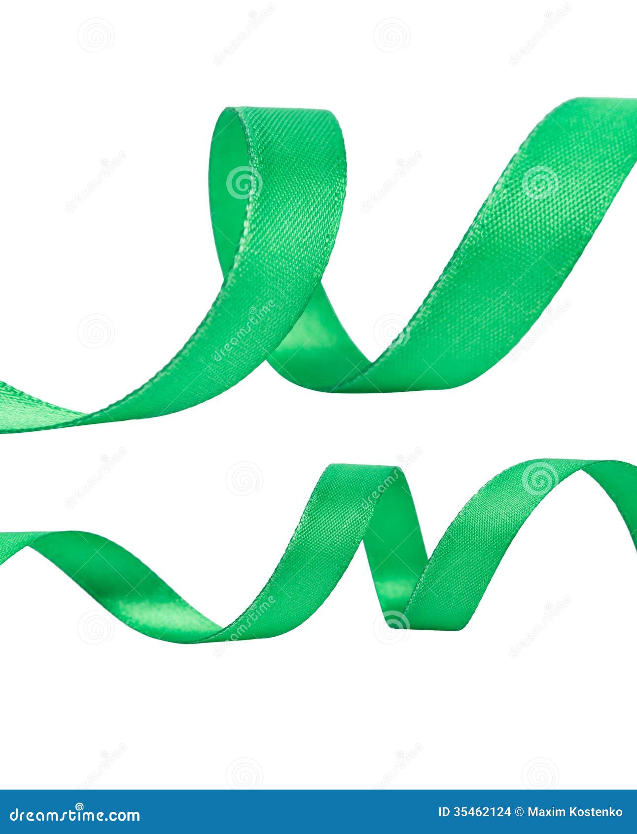 Green ribbons stock photo. Image of collection, bright - 35462124