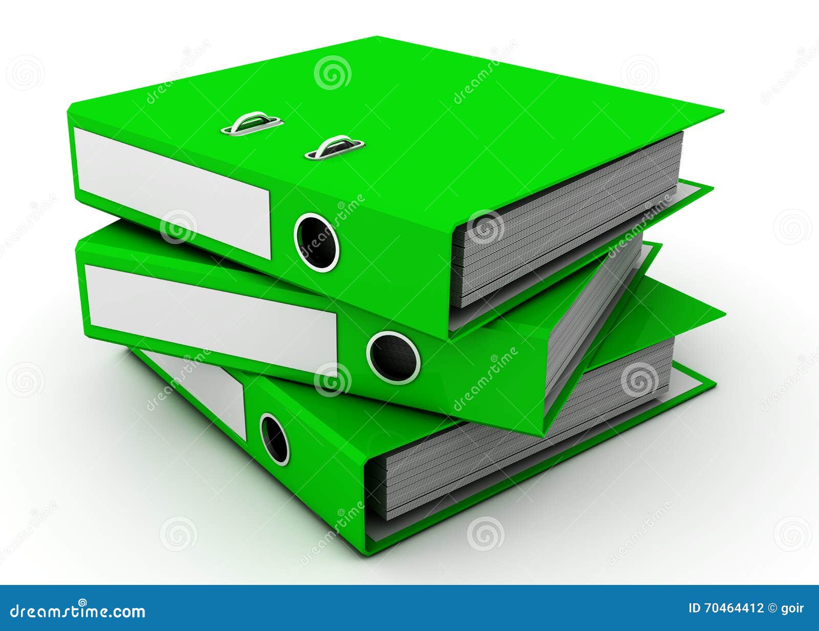 Green ring binders stock illustration. Illustration of office - 70464412
