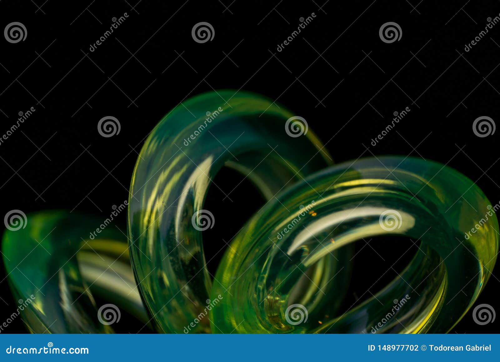 Green Rings Abstract and Black Background Stock Photo - Image of ...