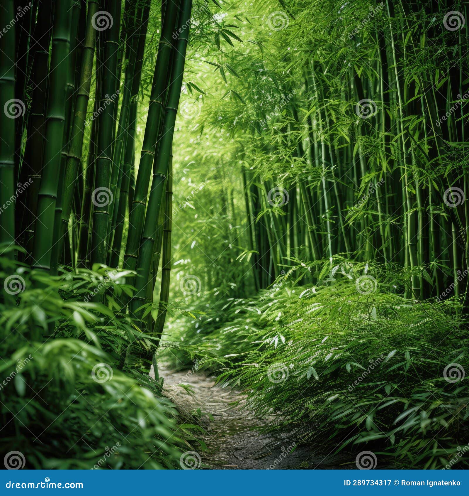 Green Ripe Bamboo Forest Background Stock Image - Image of foliage ...