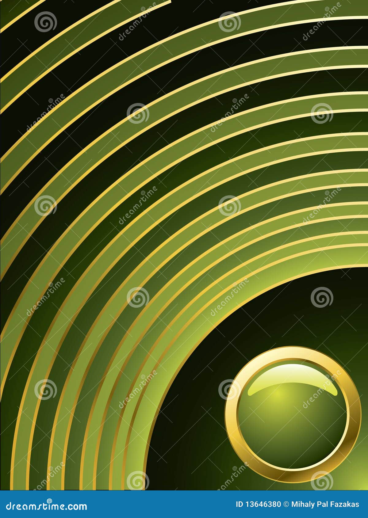 Green ripple stock vector. Illustration of customizable - 13646380