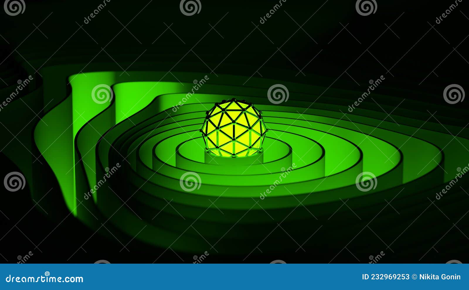 Green Ripple Background 3D Rendering Illustration Stock Illustration ...