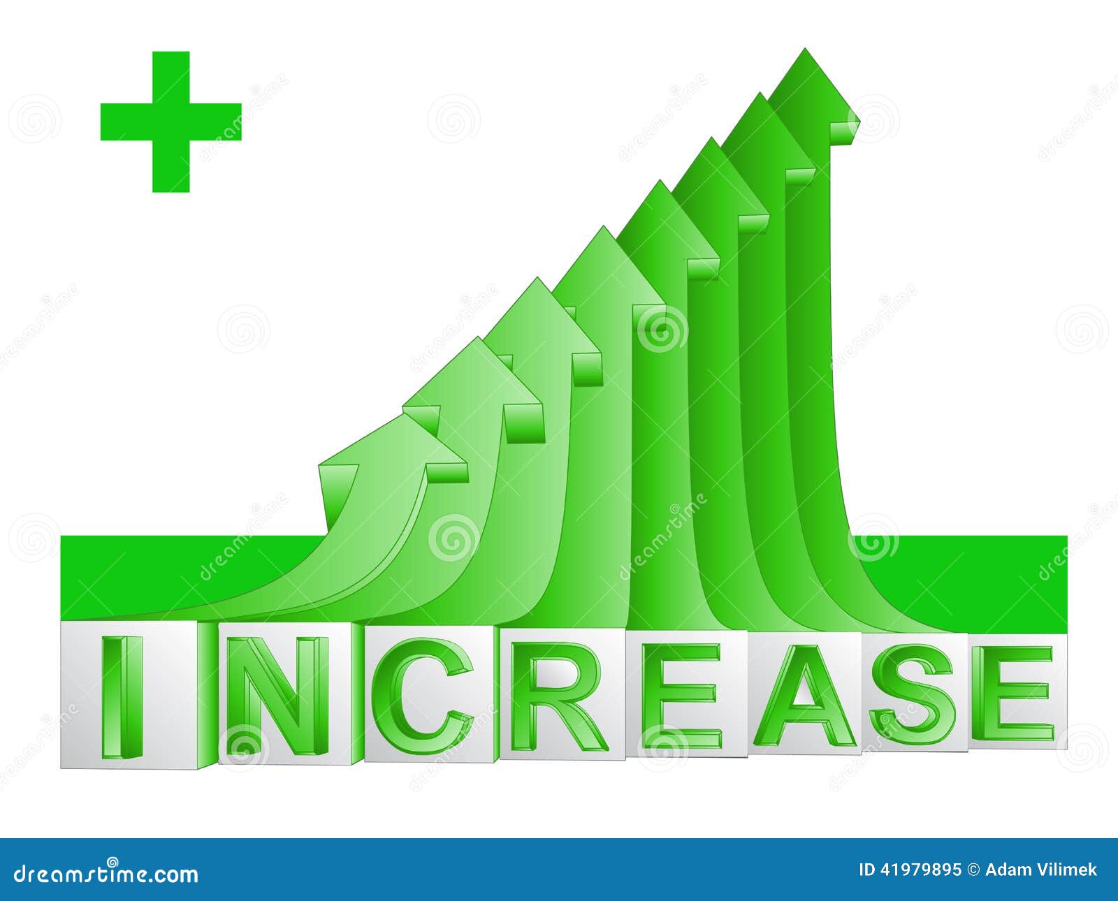 Green Rising Arrow Graph with Text Vector Stock Vector - Illustration ...