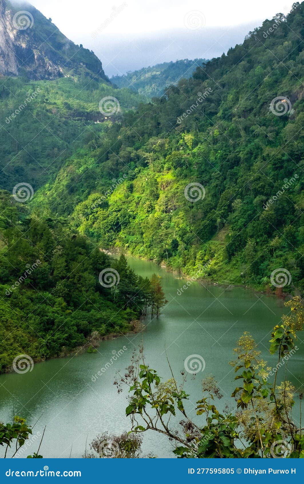 Green River between Two Mountain Stock Image - Image of river, green ...