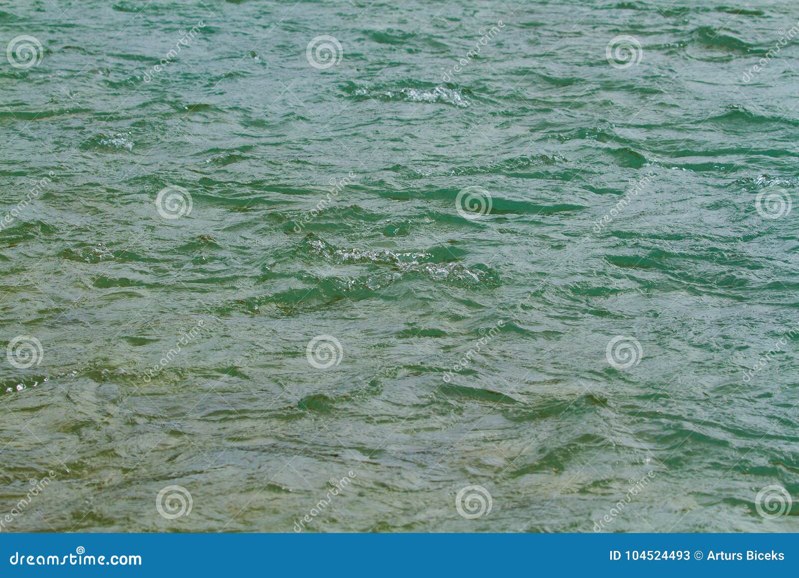 Green River Water Surface with Waves. Stock Image - Image of light ...