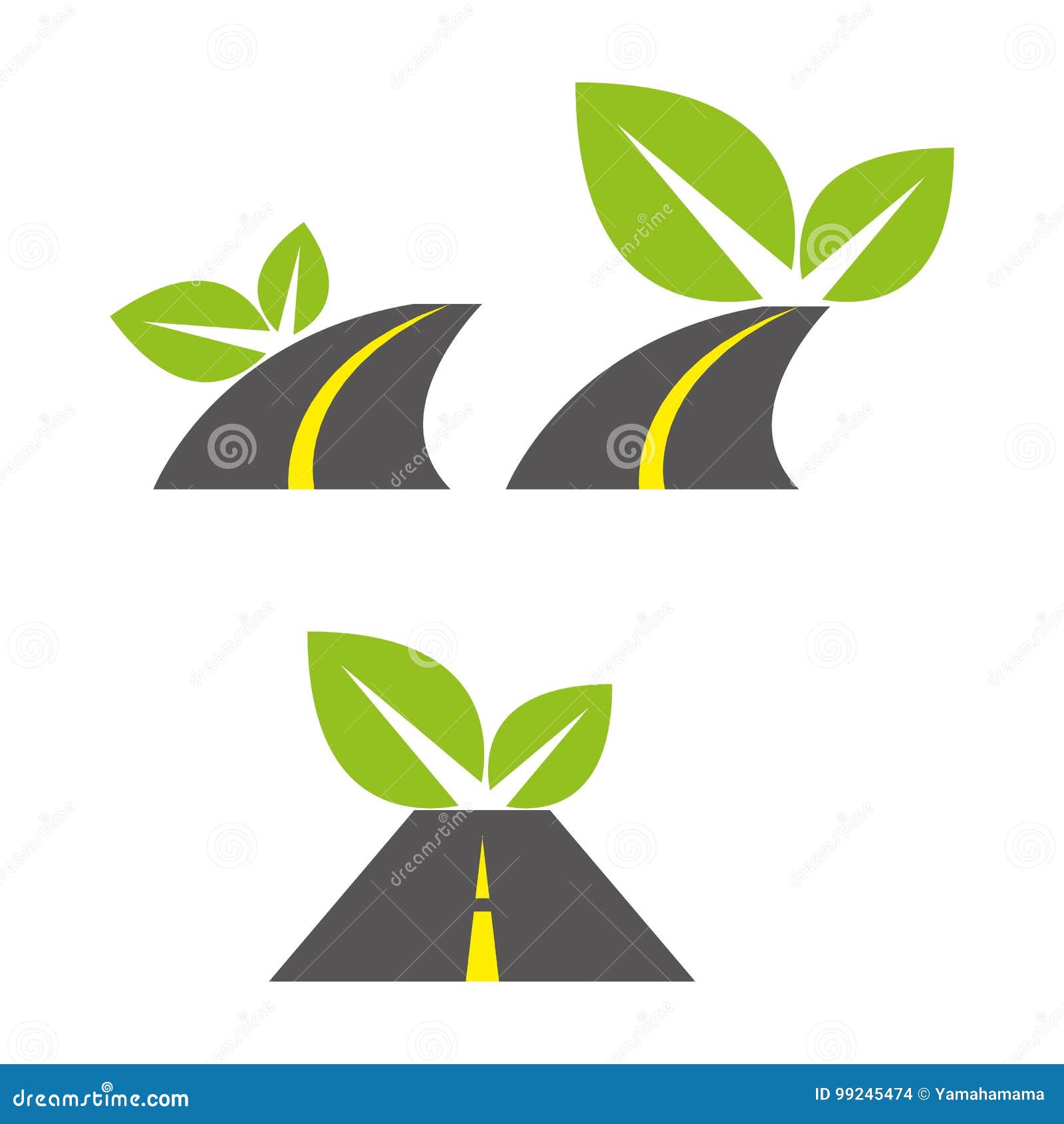 Green road stock vector. Illustration of illustrations - 99245474