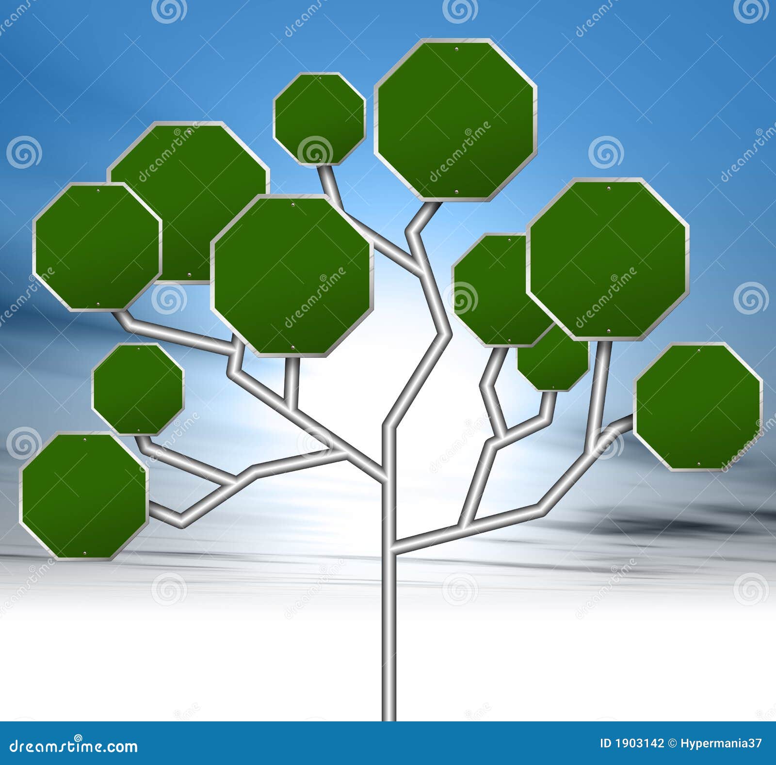 Set Of Green Road Signs. Blank Traffic Signs, Highway Boards, Signpost ...