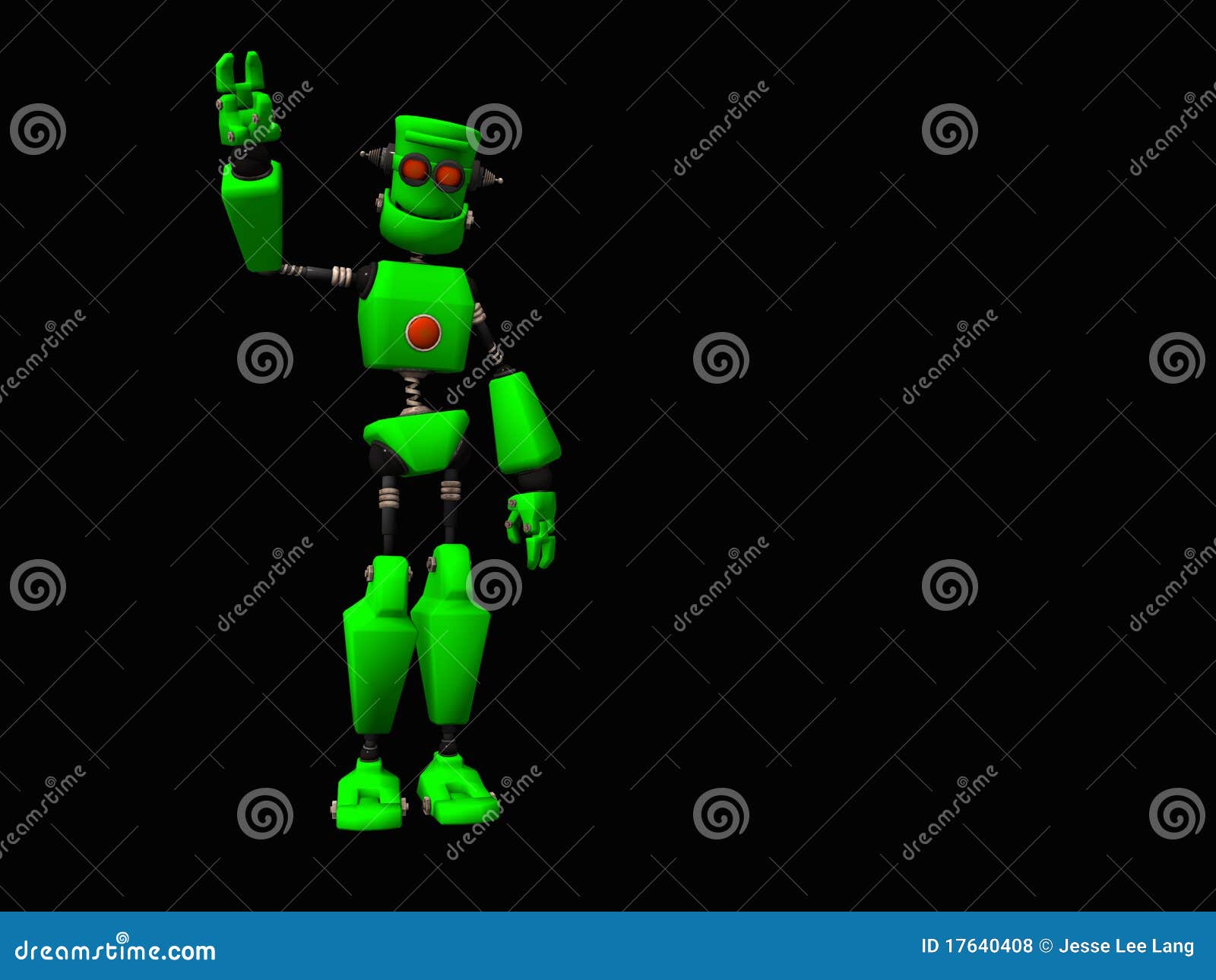 Green robot stock illustration. Illustration of artificial - 17640408