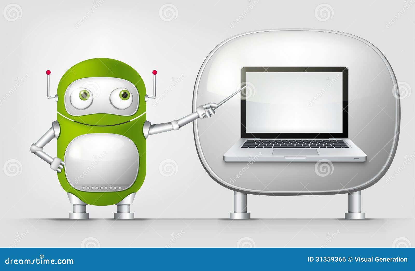 Green Robot stock vector. Illustration of concept, character - 31359366