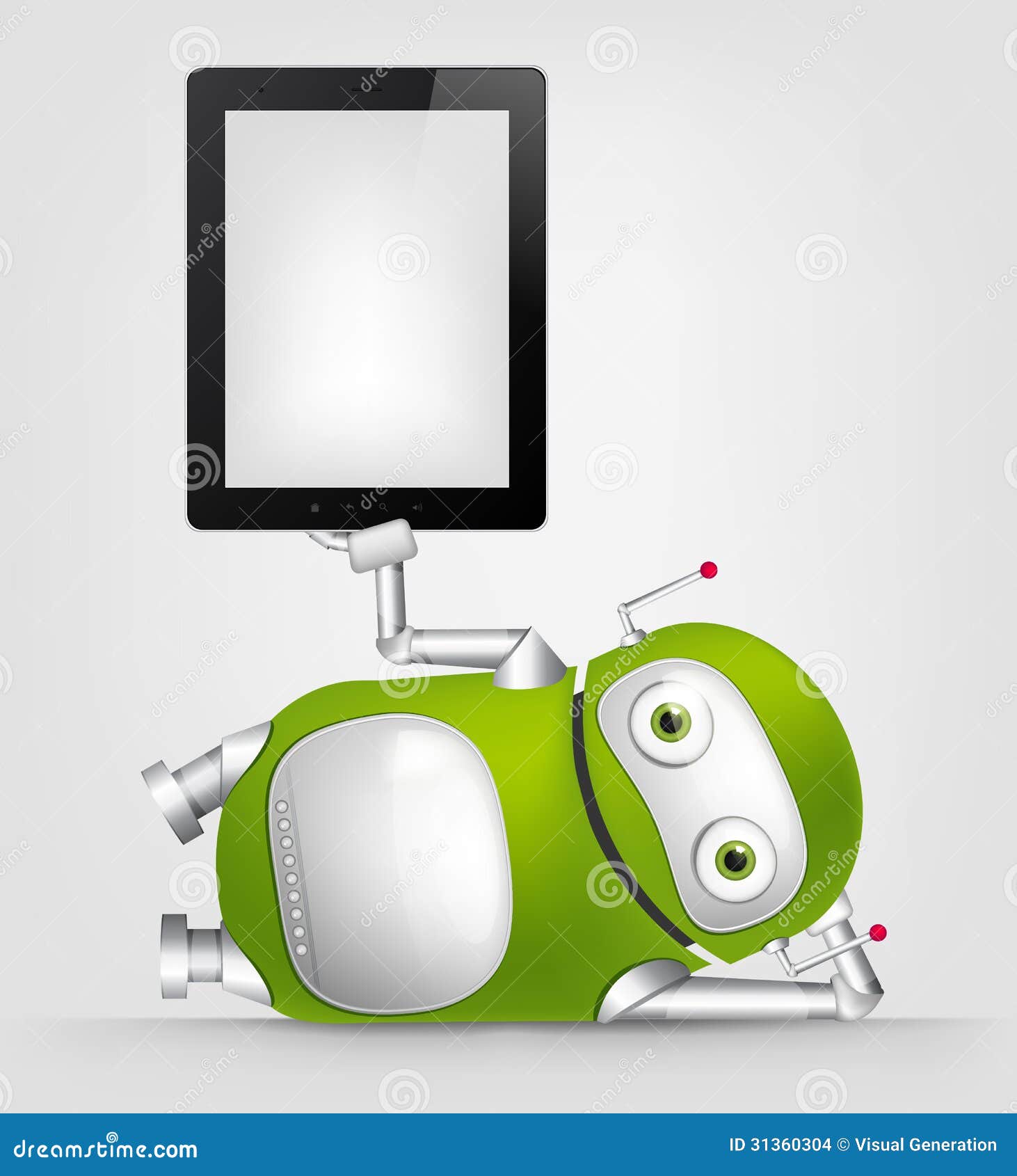 Green Robot stock vector. Illustration of computer, cartoon - 31360304