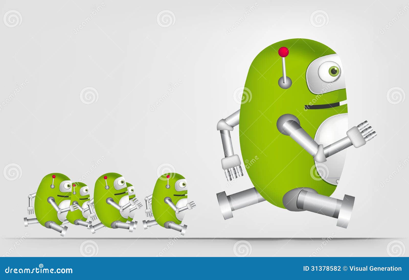 Green Robot stock illustration. Illustration of healthy - 31378582
