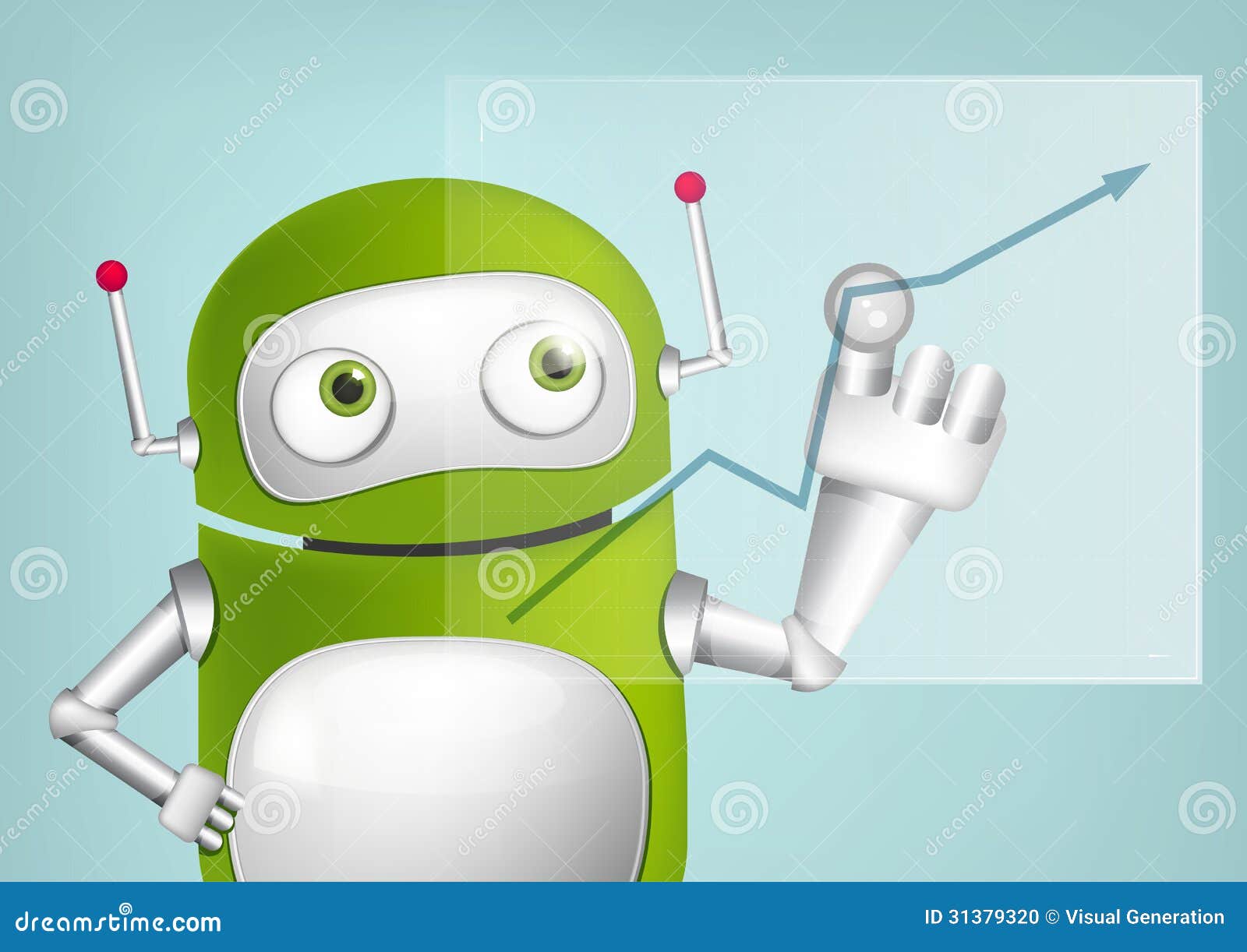 Green Robot stock illustration. Illustration of contemporary - 31379320