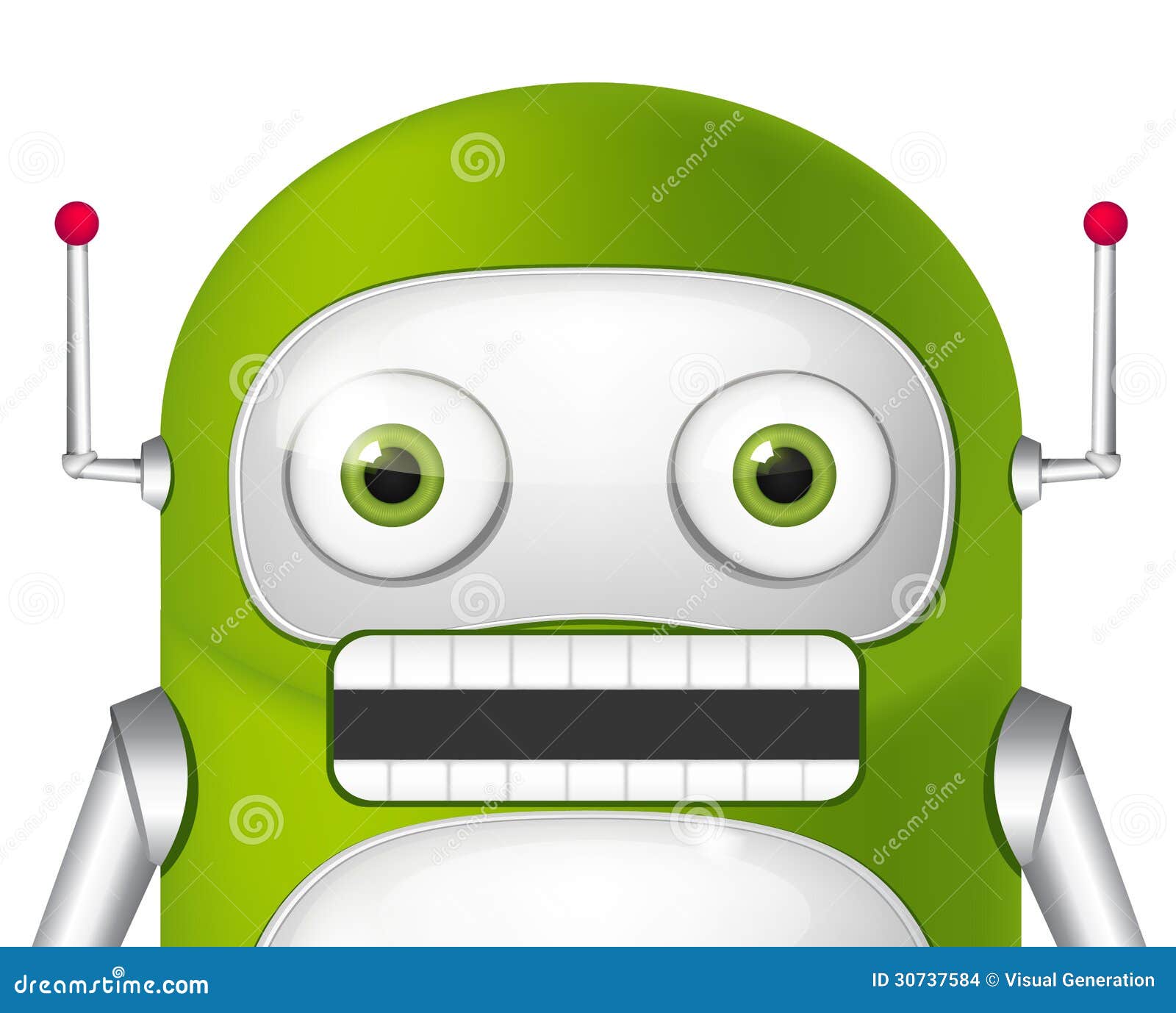 Robot Angry Emoji. Cyborg Evil Emotions Avatar. Robotic Man Aggressive ...