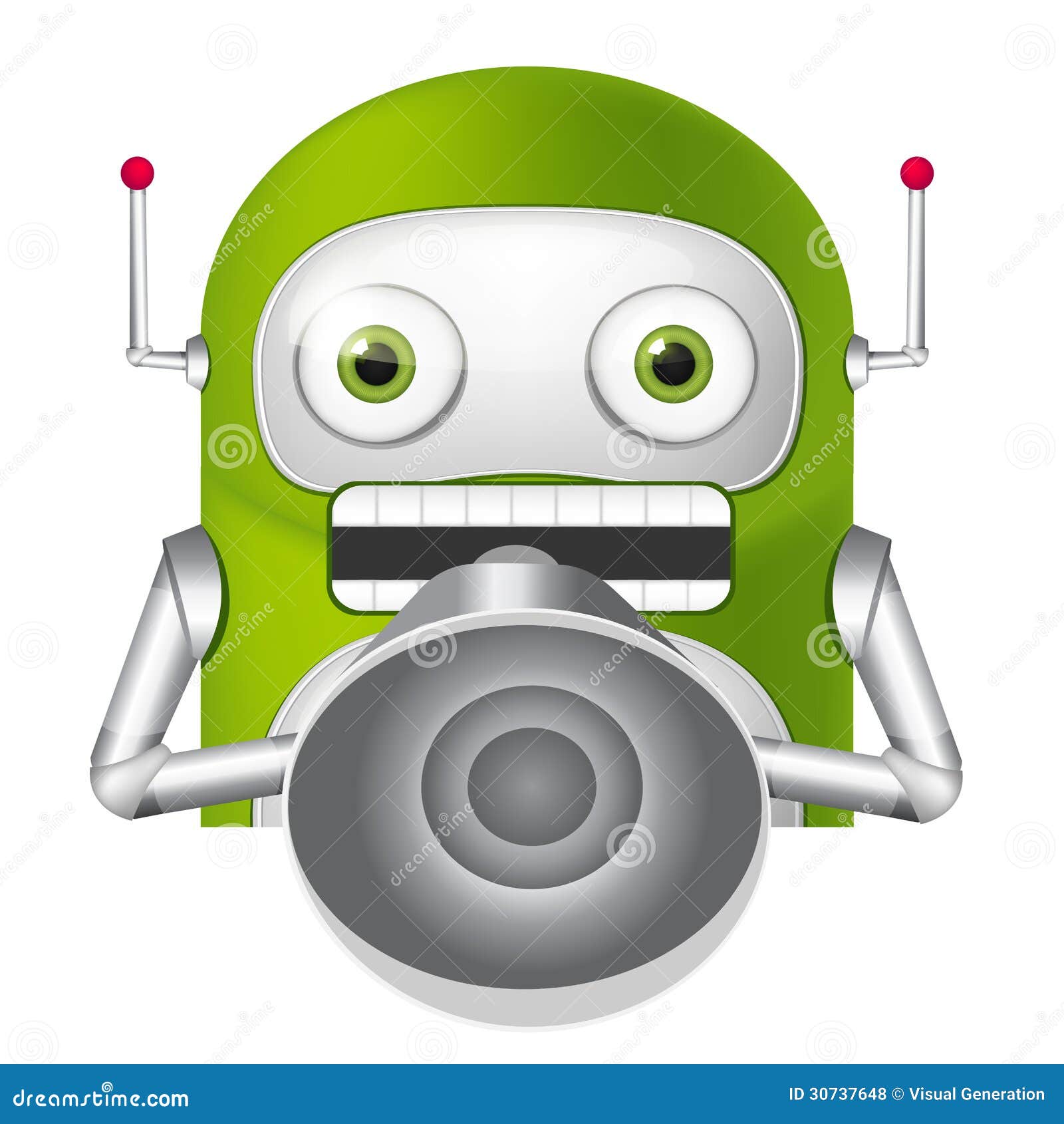 Green Robot stock vector. Illustration of contemporary - 30737648