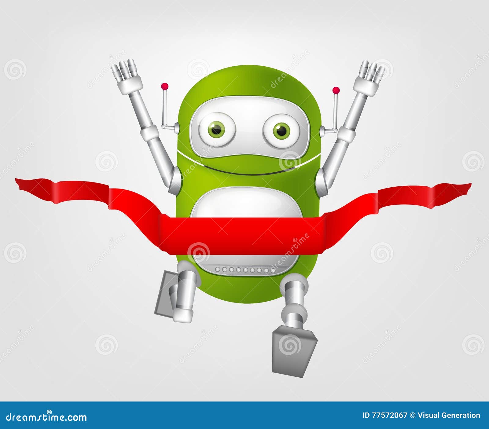 Green robot character stock illustration. Illustration of design - 77572067