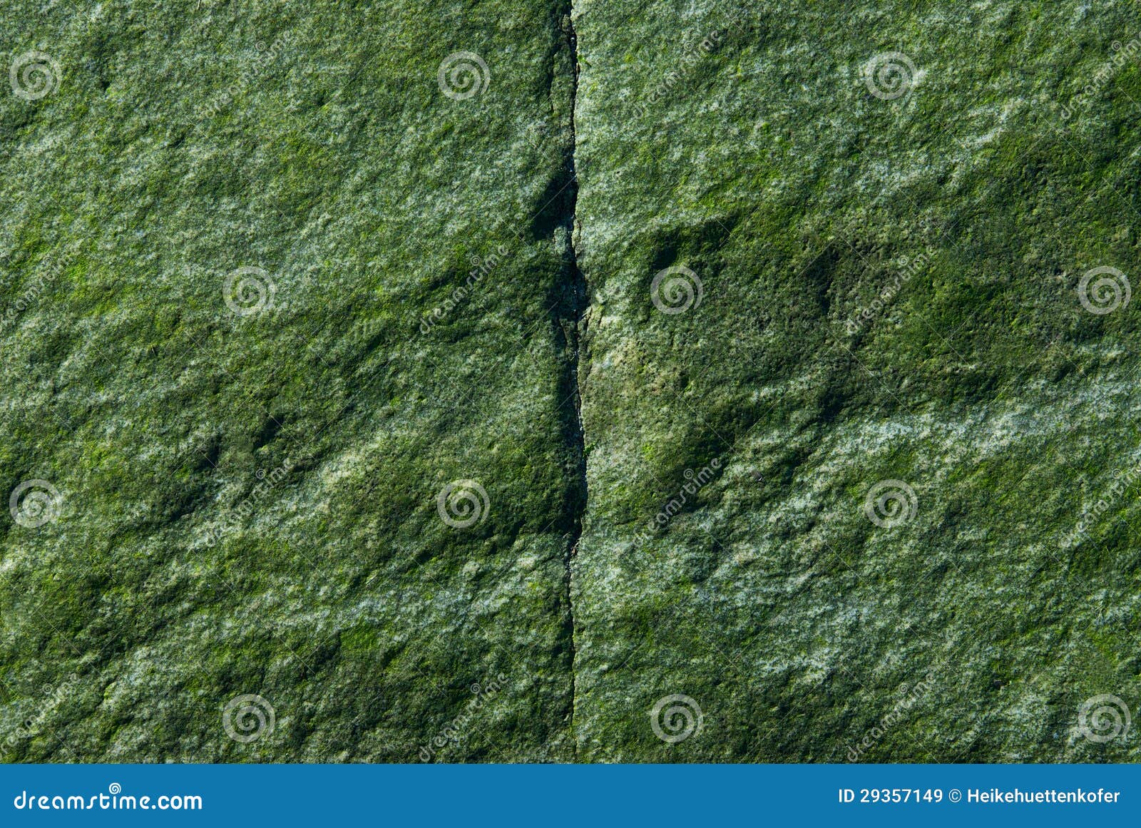 Green Rock - Vertical Crack Stock Image - Image of mossy, environment ...