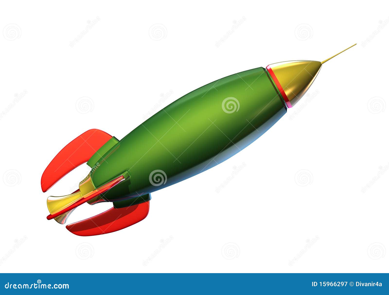 Green rocket stock illustration. Illustration of isolated - 15966297