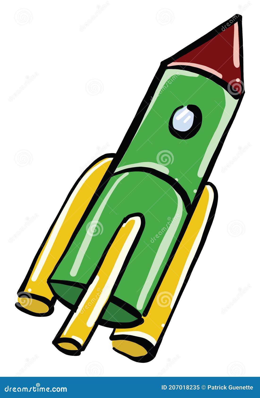 Green Rocket, Illustration, Vector Stock Vector - Illustration of ...