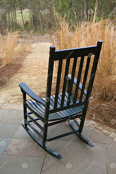 Green rocking chair stock image. Image of serenity, serene - 8916355